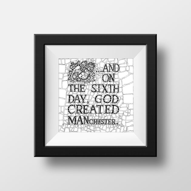 God Created Manchester Print - Manchester Art - MehaArt | MehaArt